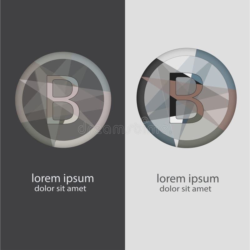 Letter B with Multiple Color Combinations Stock Vector - Illustration ...