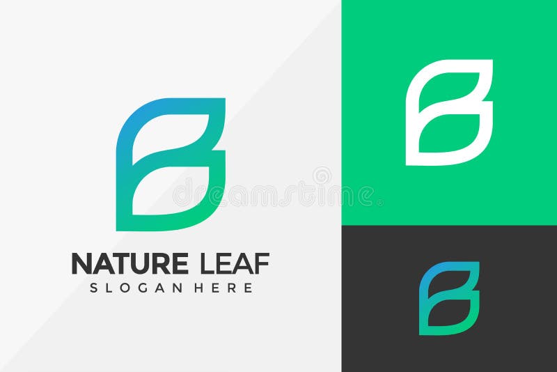 Letter B Nature Leaf Logo Design, Modern Logo Designs Vector ...