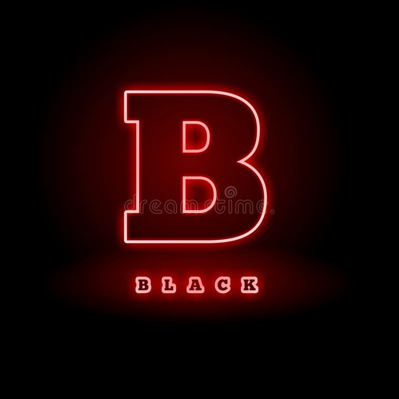 The letter b is neon red stock illustration. Illustration of neon ...
