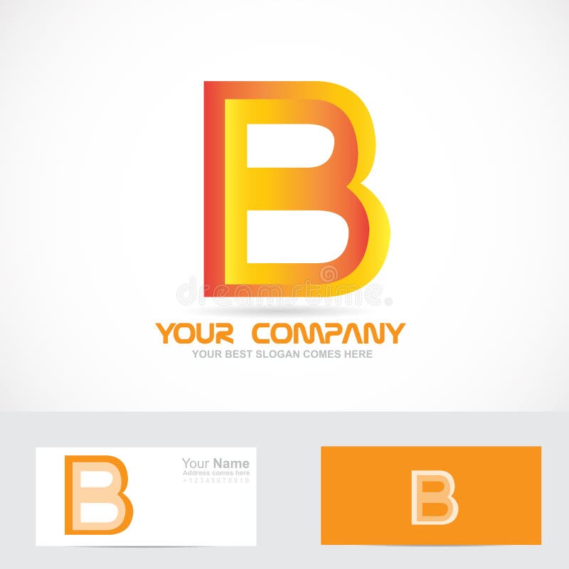 Letter B Orange 3d Logo Icon Stock Vector - Illustration of icon ...