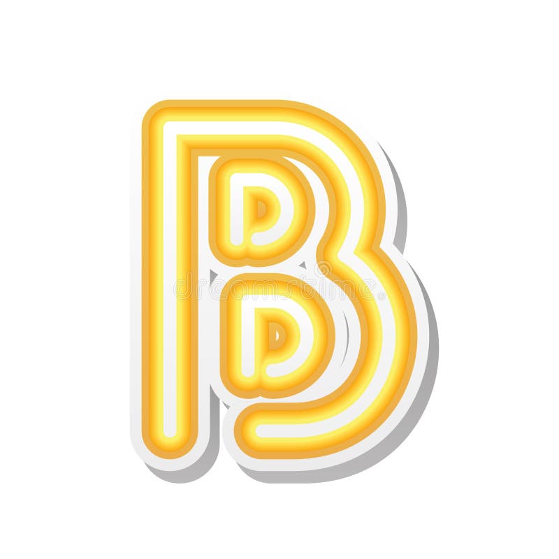 Glowing Neon Letter B Stock Illustrations – 168 Glowing Neon Letter B ...