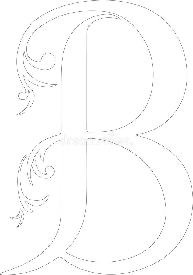 Outline Letter B Stock Illustrations – 2,032 Outline Letter B Stock ...