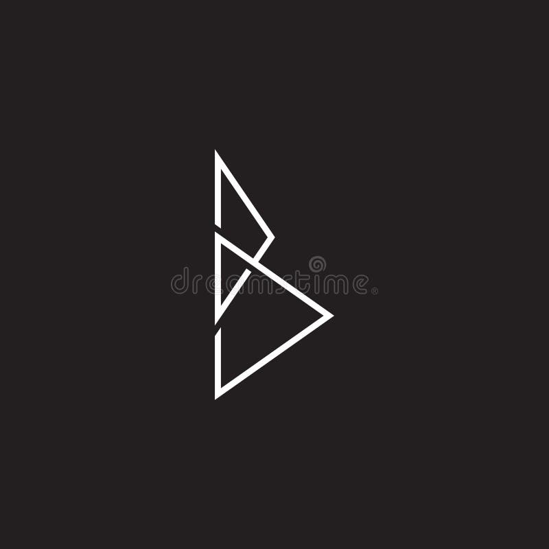 Letter B Overlapping Triangles Logo Vector Stock Vector - Illustration ...