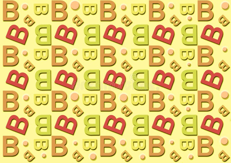 Letter B Pattern in Colored Shades Wallpaper Background Stock ...