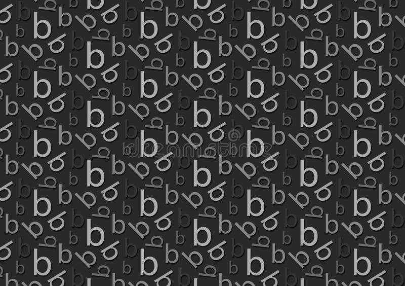 Letter B Pattern in Different Colored Grey Shades Pattern Stock ...