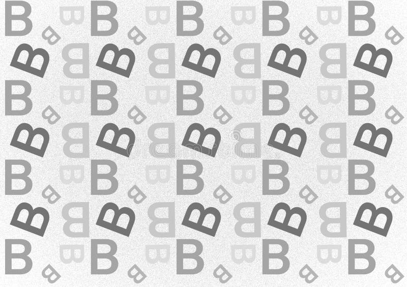 Letter B Pattern in Grey Shades Color Background Stock Illustration ...
