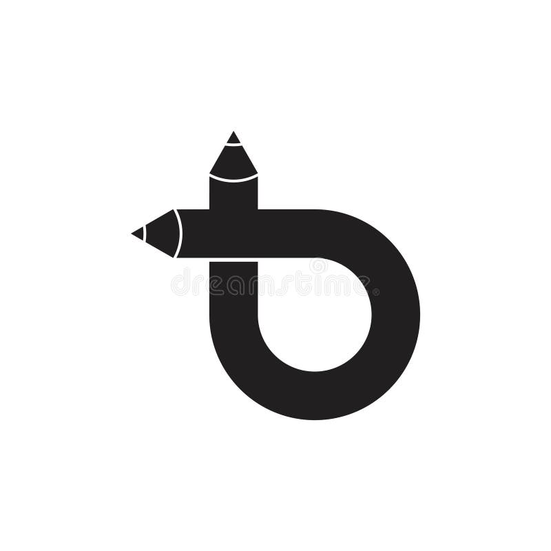 Letter B Pencil Loop Logo Vector Stock Vector - Illustration of logo ...
