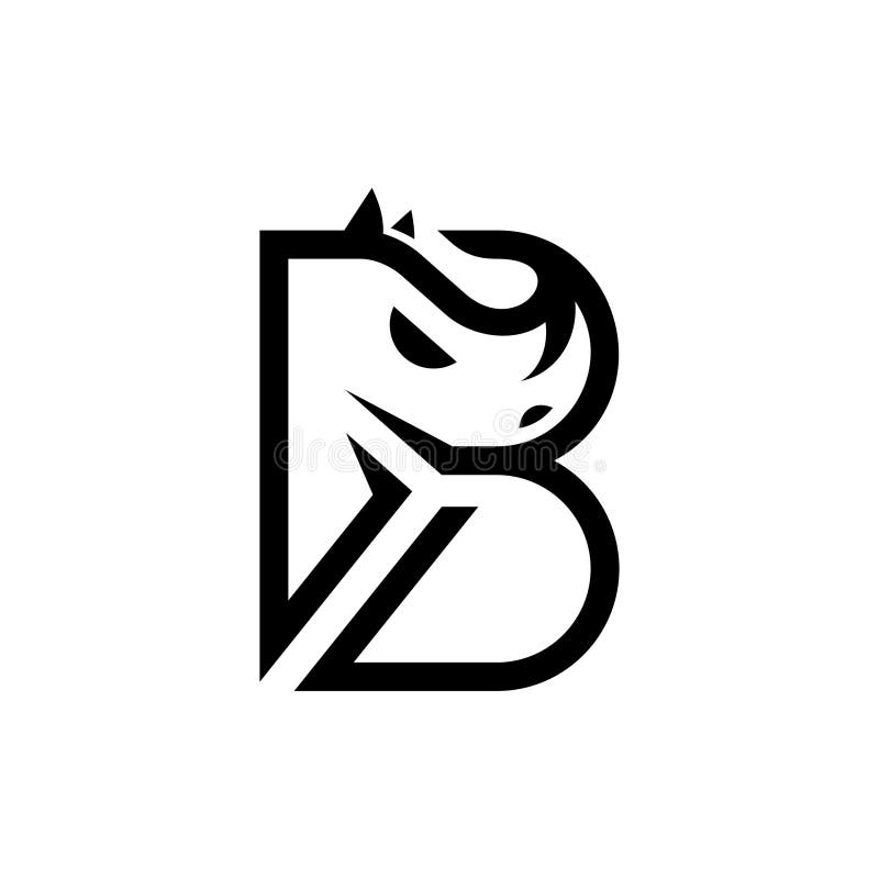Letter B Rhino Head Logo Vector Design. Abstract, Designs Concept ...