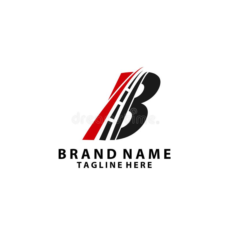 Letter B with Road Icon Design Vector Stock Vector - Illustration of ...