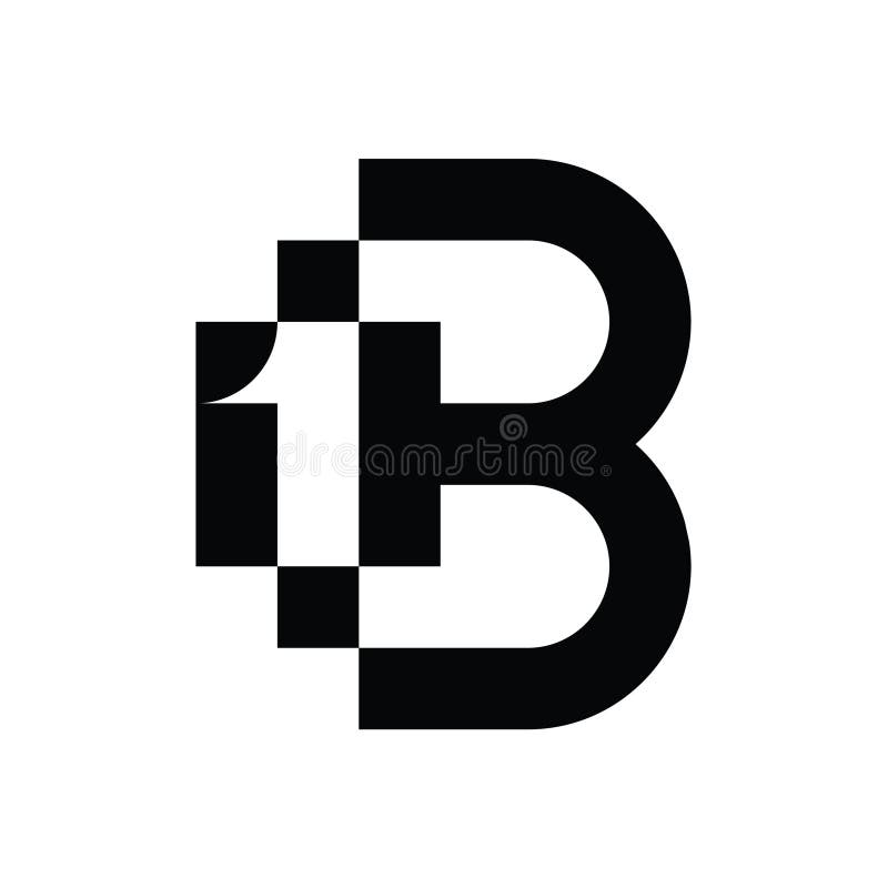 Letter B1 with Simple Concept, Design Logo Inspiration. Stock ...