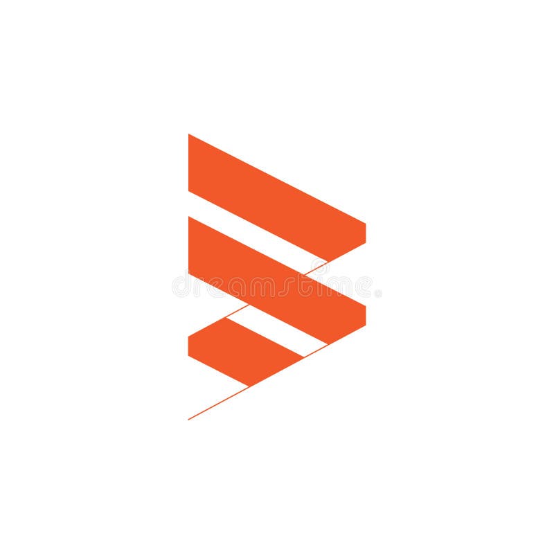 Letter B Simple Stripes Geometric Logo Vector Stock Vector ...