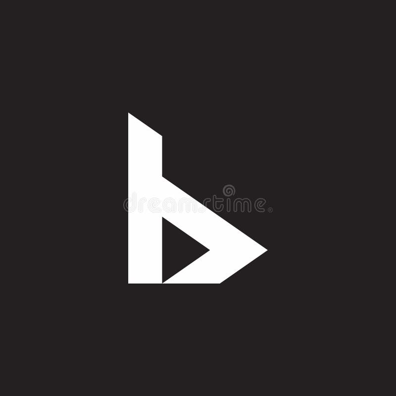 Letter B Simple Triangle Sliced Logo Vector Stock Illustration ...