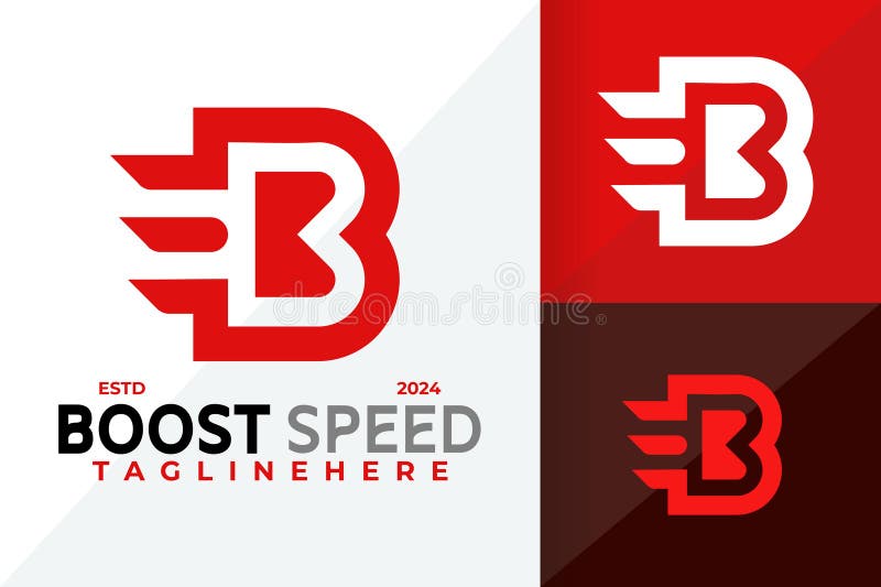 Letter B Speed Logo Icon Vector Design Illustration Stock Vector ...