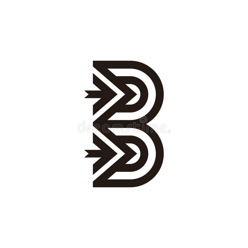 Letter B Stripes Arrow Motion Geometric Logo Vector Stock Vector ...