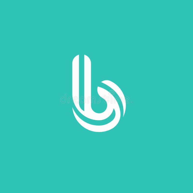 Letter B from Stripes Logo Design. Universal Minimalist Flat Logotype ...