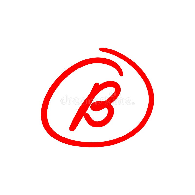Letter B Test Scores, Hand Drawn Illustration Stock Vector ...