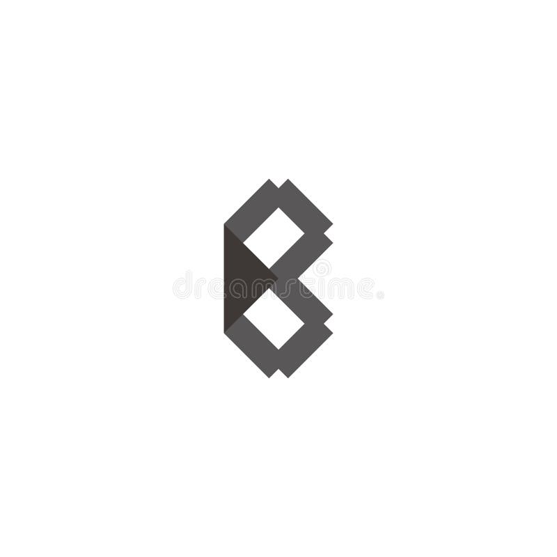 Letter B Triangle Geometric Pixel Logo Vector Stock Vector ...