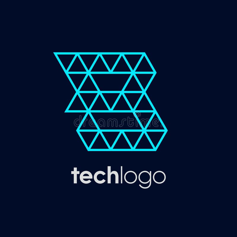 Letter B Triangle Polygon Tech Logo Stock Vector - Illustration of logo ...