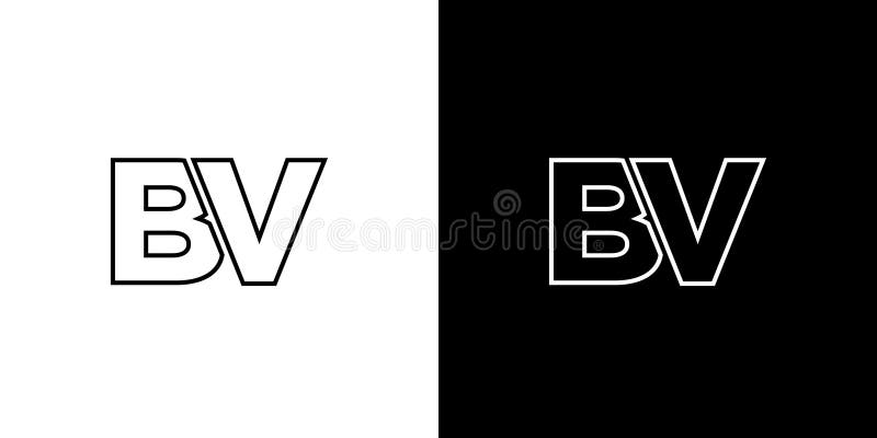 Letter B and V, BV Logo Design Template. Minimal Monogram Initial Based ...