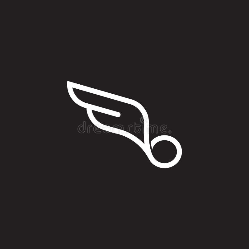 Letter B Wing Simple Geometric Line Logo Vector Stock Vector ...