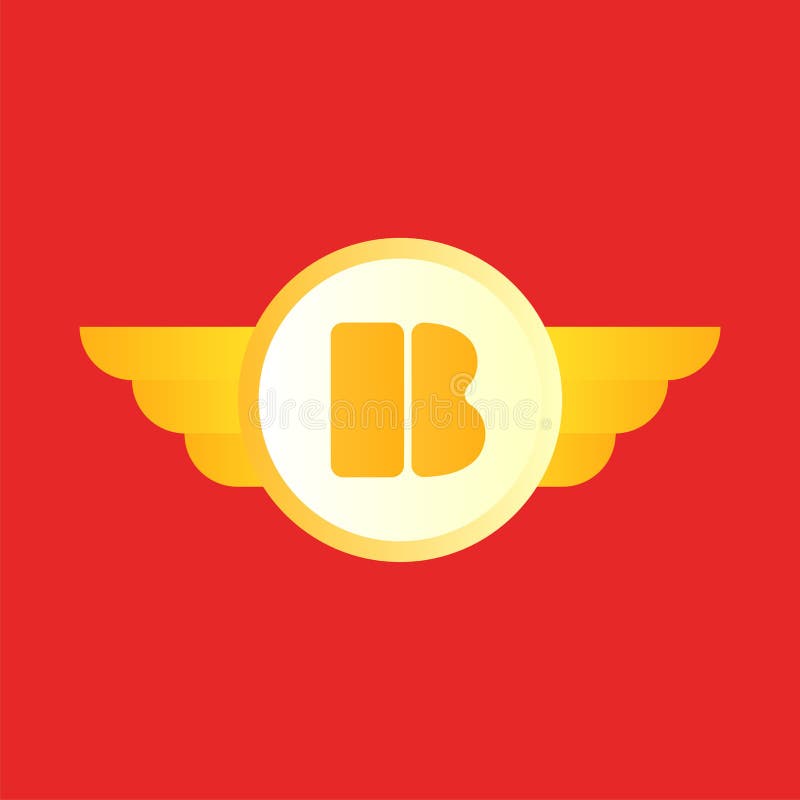 Letter B Wings Vector Icon Logo Stock Illustration - Illustration of ...