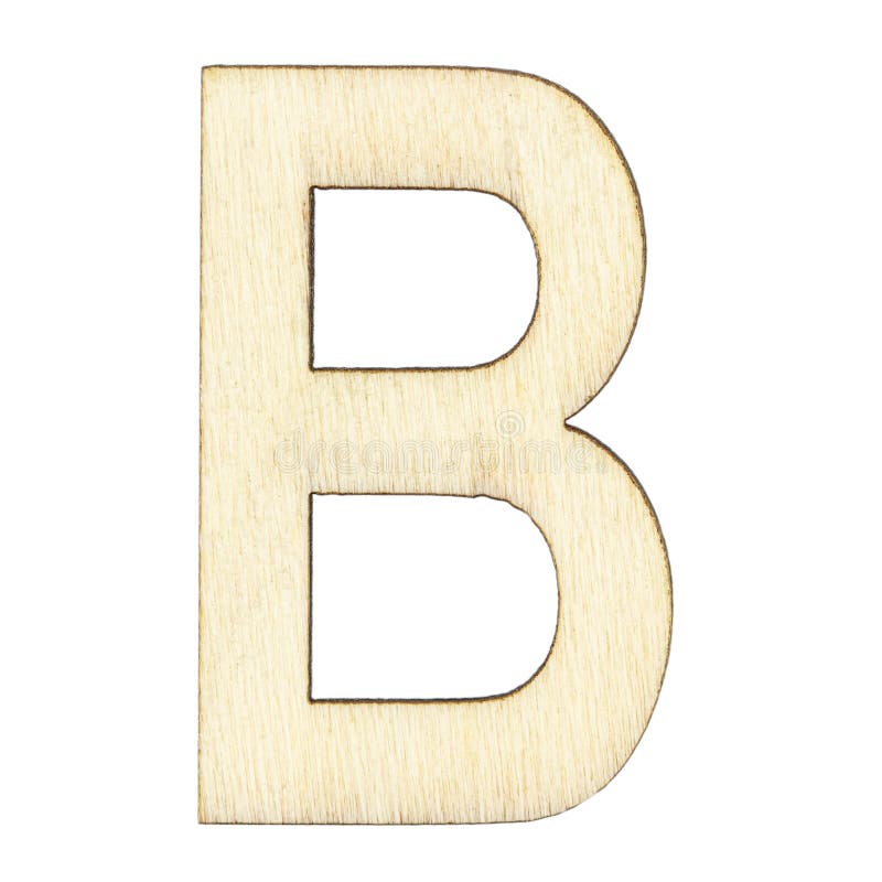 Letter B of Wood with Wooden Texture Stock Image - Image of typography ...