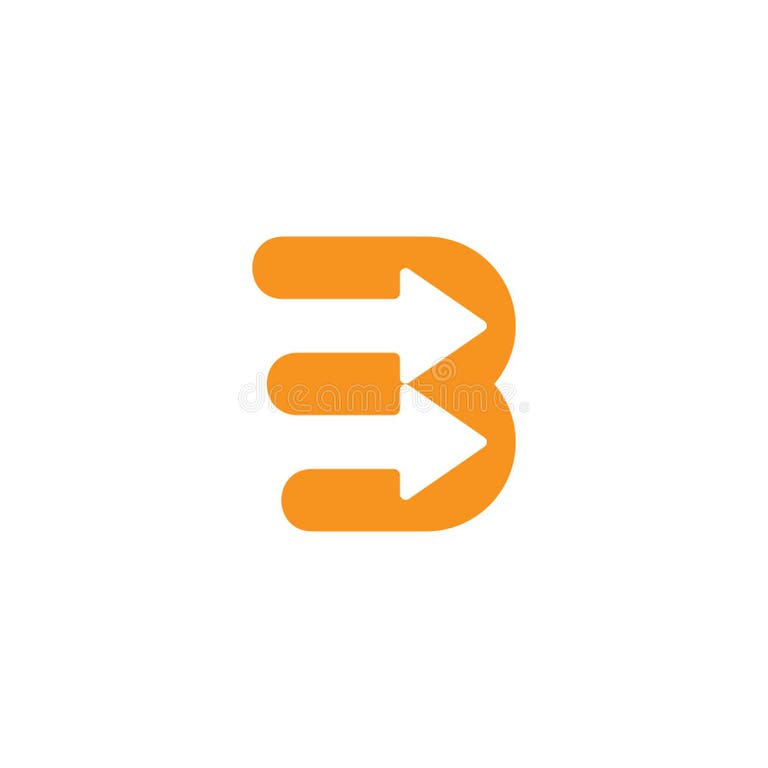 Letter B Yellow Fast Motion Arrow Logo Vector Stock Vector ...