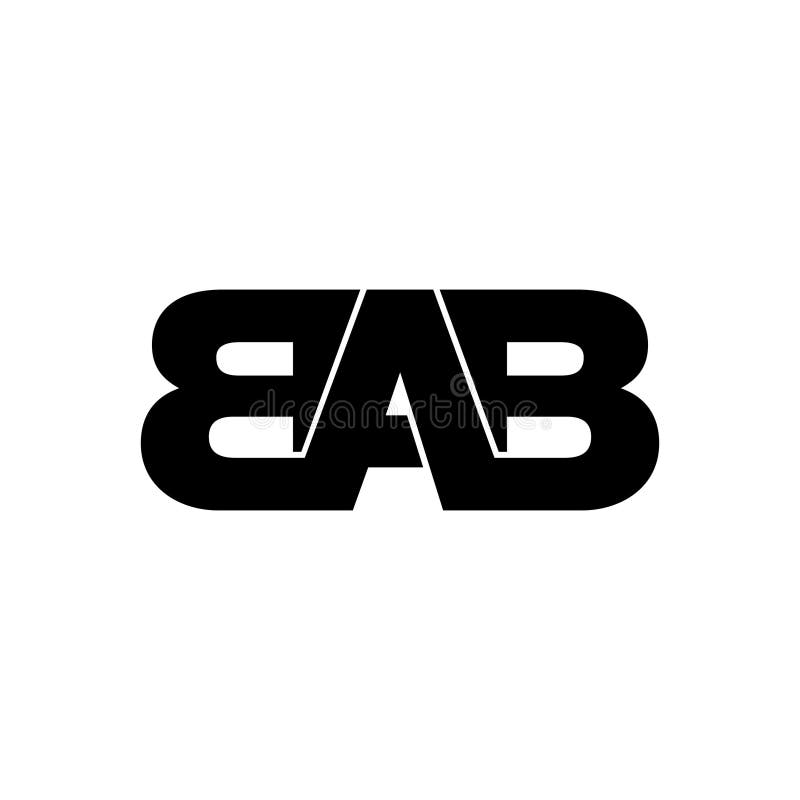 Letter BAB Simple Monogram Logo Icon Design. Stock Vector ...