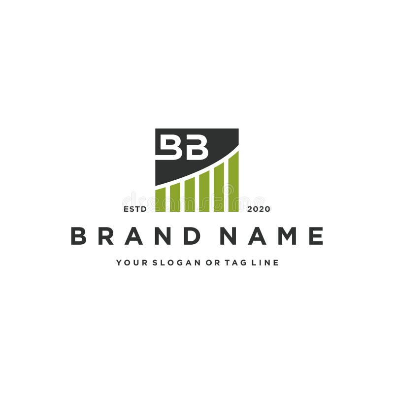 Letter BB Chart Financial Logo Design Vector Stock Vector ...