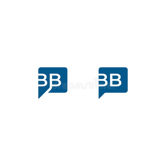 Letter BB Square Chat Logo Design Vector Stock Vector - Illustration of ...