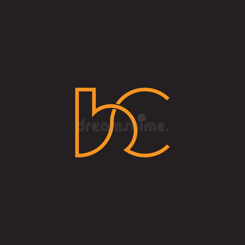 Letter Bc Abstract Overlapping Line Curve Logo Vector Stock Vector ...