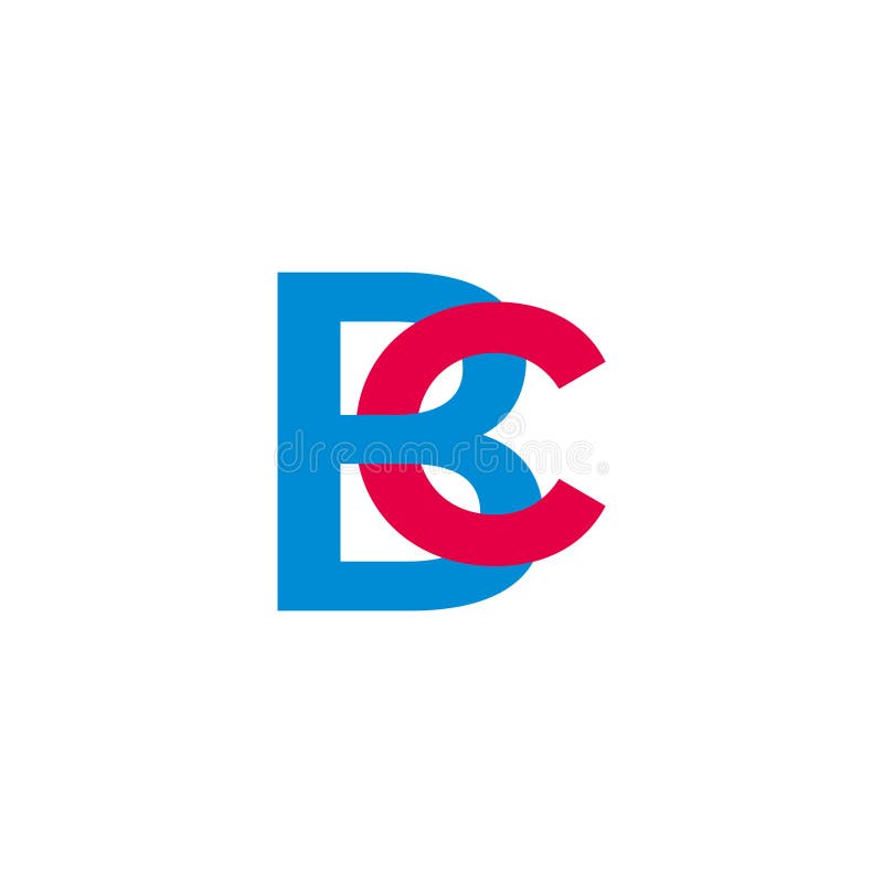 Letter Bc Linked Colorful Overlap Logo Vector Stock Vector ...