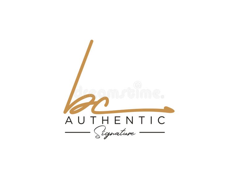 Letter BC Signature Logo Template Vector Stock Vector - Illustration of ...