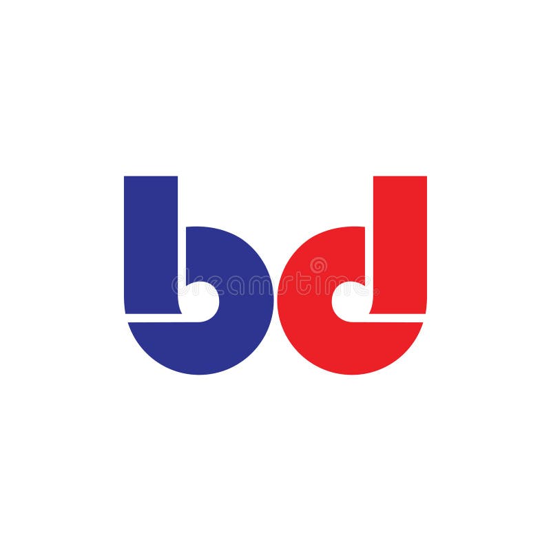 Letter Bd Simple Geometric Line Logo Vector Stock Vector - Illustration ...