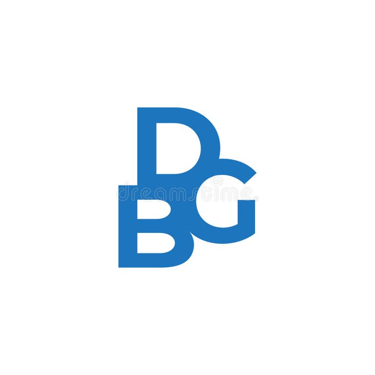 Letter Bdg Simple Linked Font Geometric Logo Vector Stock Vector ...