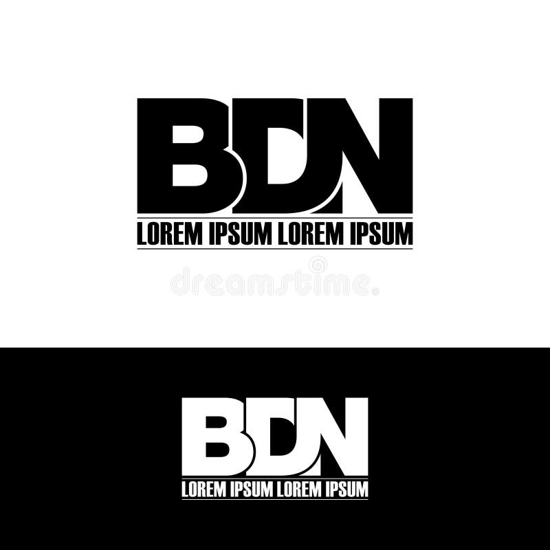 Letter BDN Simple Monogram Logo Icon Design. Stock Vector ...