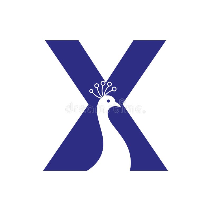 Letter X Beautiful Peacock Logo Template Vector Template Colorful ...