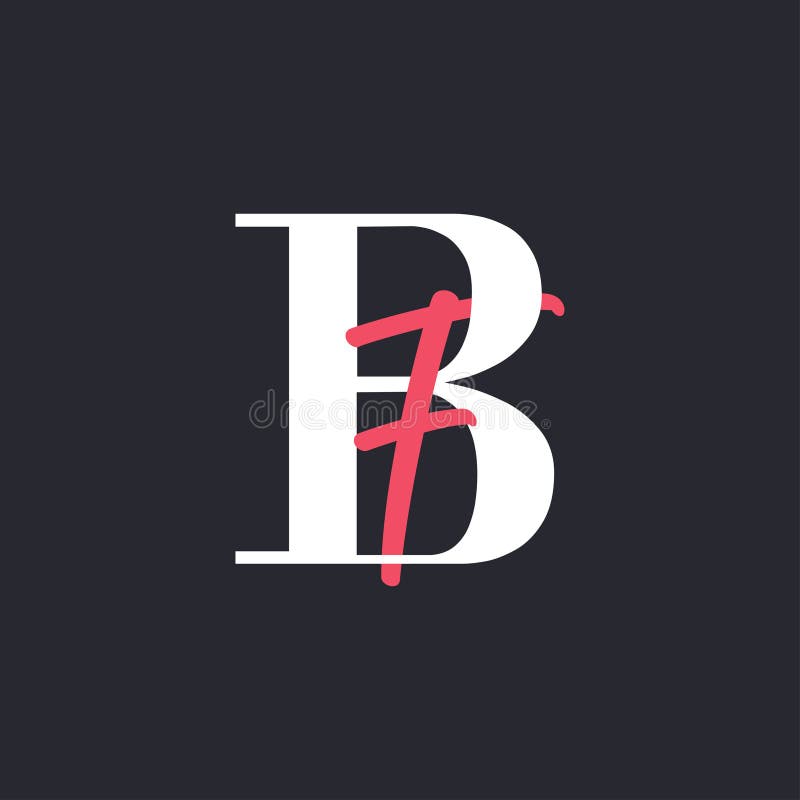 Letter BF Logo. Perfectly Blended Initials BF Letter Logo Design Stock ...