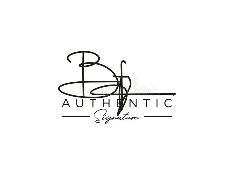 Letter BF Signature Logo Template Vector Stock Vector - Illustration of ...