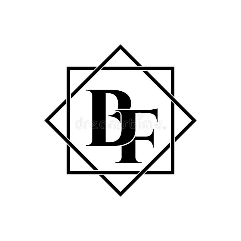 Letter BF Simple Monogram Logo Icon Design. Stock Vector - Illustration ...