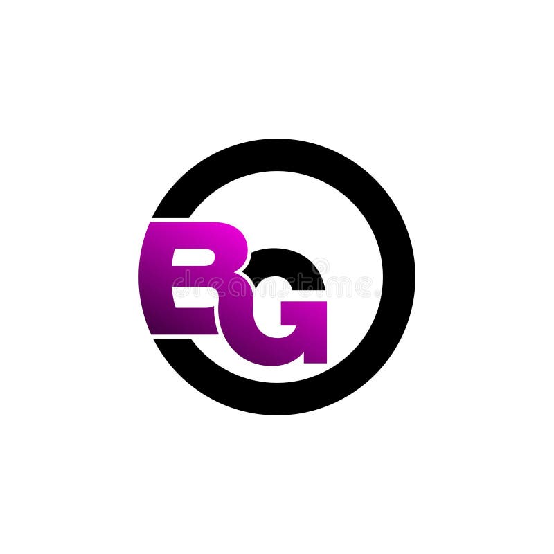 Letter BG Circle Monogram Logo Icon Design Vector. Stock Vector ...