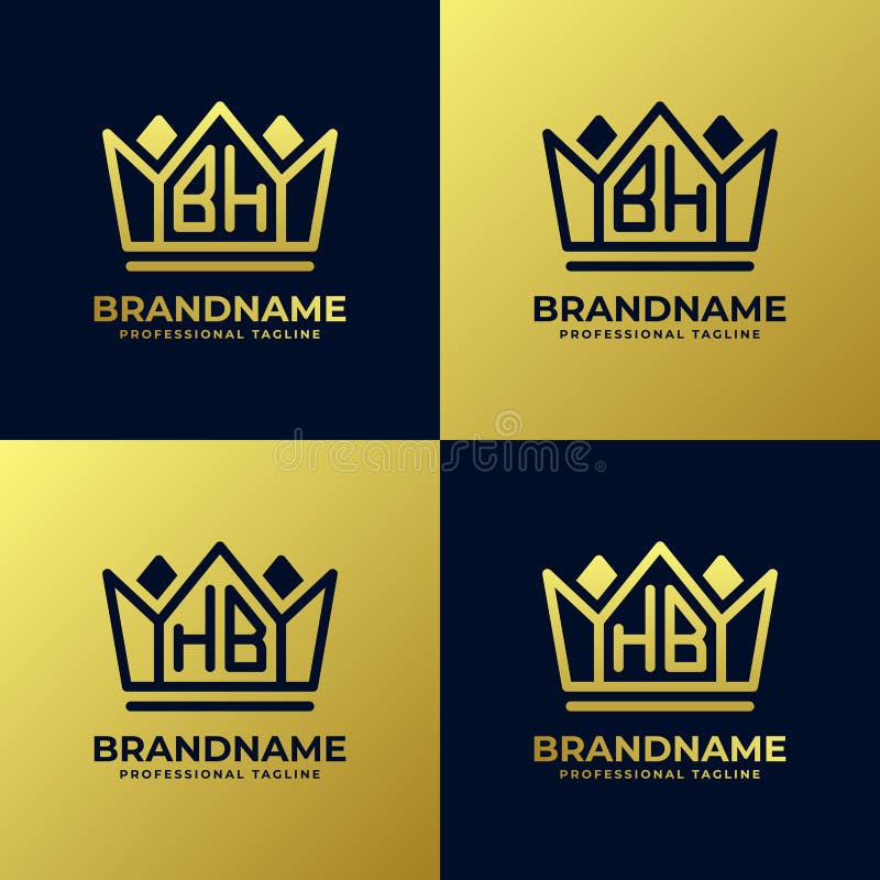 Letter BH and HB Home King Logo Set, Suitable for Business with BH or ...
