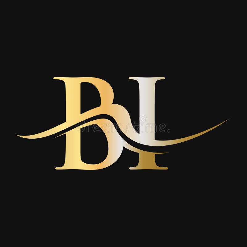 Letter BI Logo Design. Initial BI Logotype Template Stock Vector ...