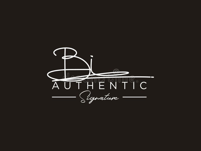 Letter BI Signature Logo Template Vector Stock Vector - Illustration of ...