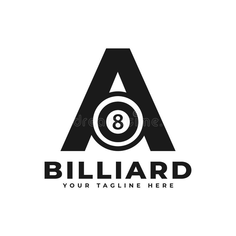 Letter a with Billiards Logo Design. Vector Design Template Elements ...