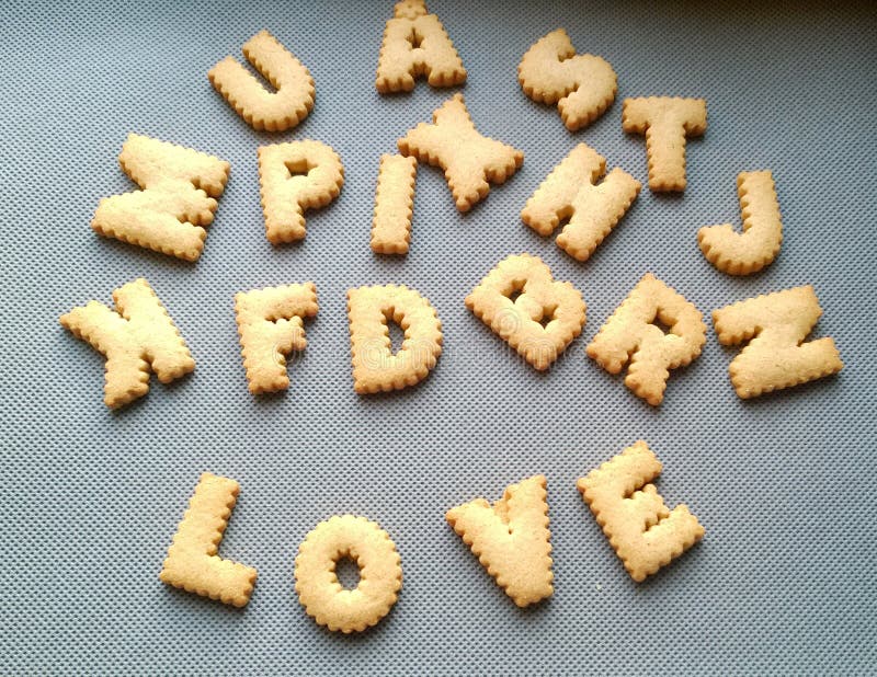 Letter biscuits stock photo. Image of crisp, love, baked - 39708466
