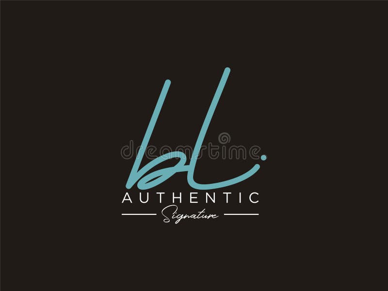 Letter BL Signature Logo Template Vector Stock Vector - Illustration of ...