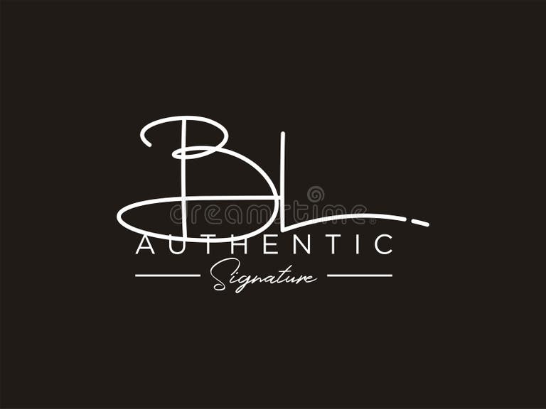 Letter BL Signature Logo Template Vector Stock Vector - Illustration of ...