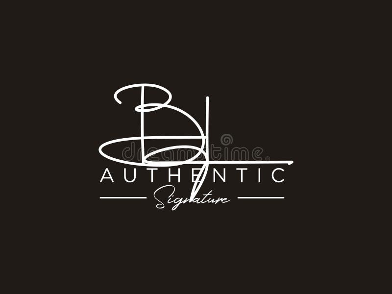Letter BL Signature Logo Template Vector Stock Vector - Illustration of ...