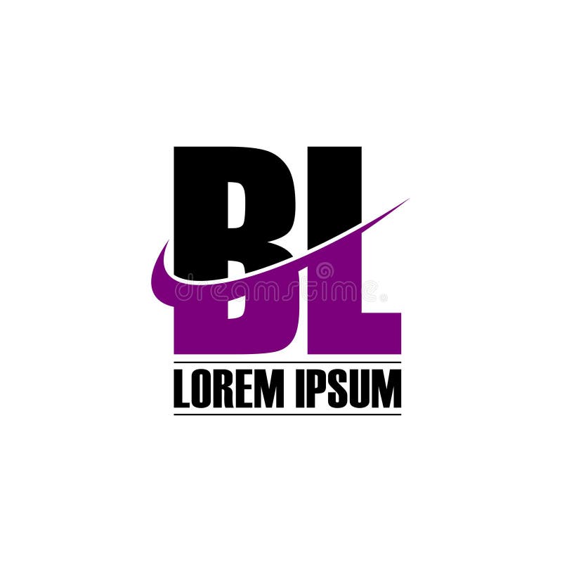 Letter BL Simple Monogram Logo Icon Design. Stock Vector - Illustration ...